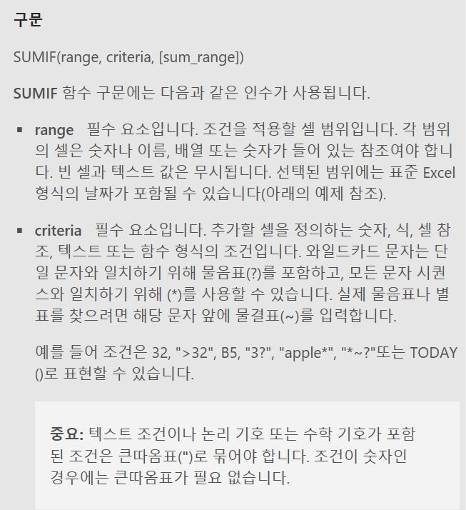 엑셀 SUM 함수 사용법 (SUM, SUMIF, SUMIFS 함수) : 네이버 블로그
