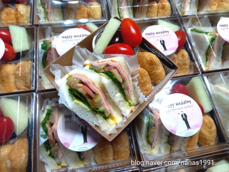 [버스대절하객도시락] 영등포 ** 아트컨벤션 샌드위치 맞춤도시락 45set : 네이버 블로그