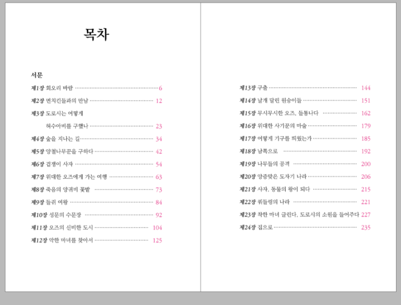 인디자인오즈26목차 만들기 네이버 블로그