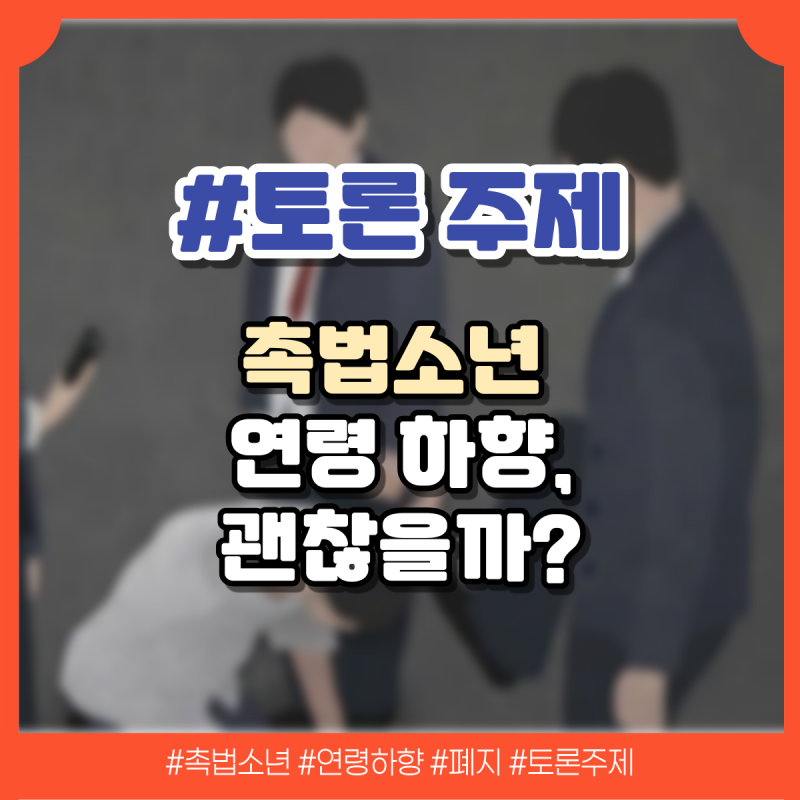 토론 주제 6 촉법소년 연령 하향 괜찮을까 네이버 블로그