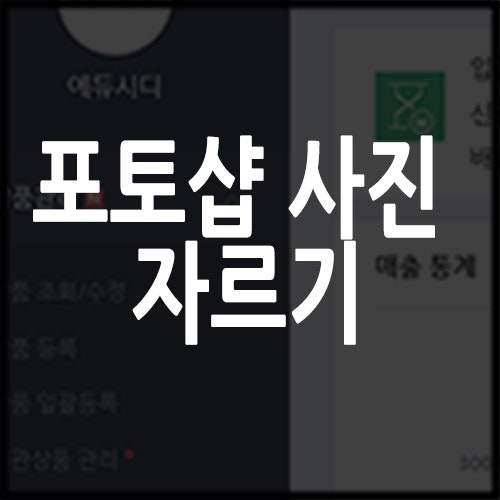 포토샵 사진 자르기 2가지 방법 네이버 블로그