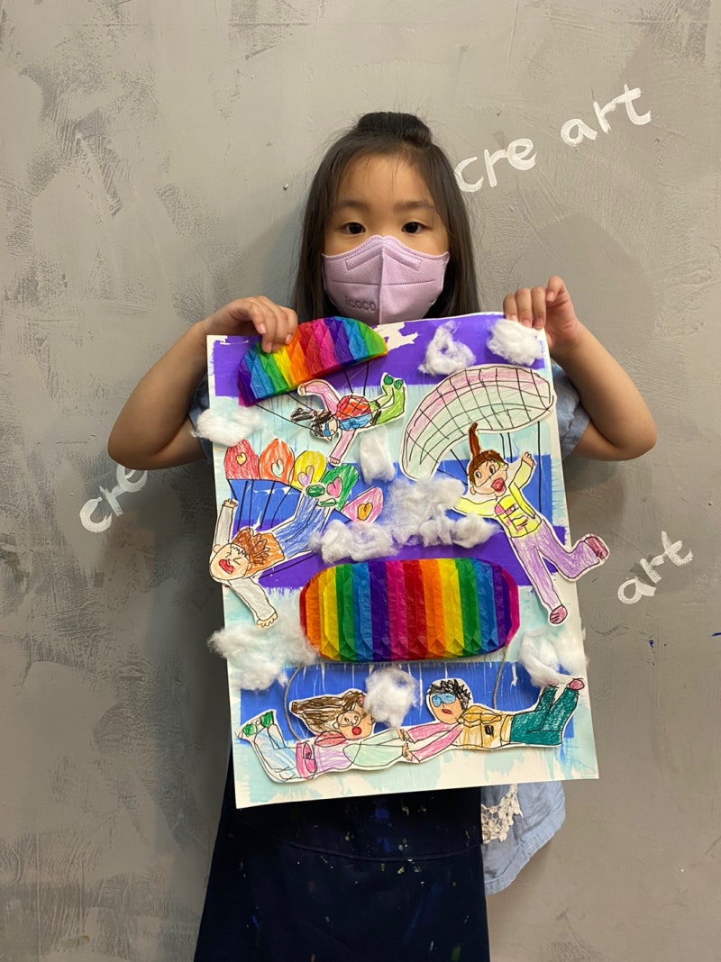 패러글라이딩 크라인 6·7세 수업 시흥시 배곧동 미술학원 창의미술 크리아트 네이버 블로그