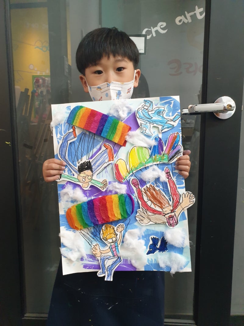 패러글라이딩 크라인 6·7세 수업 시흥시 배곧동 미술학원 창의미술 크리아트 네이버 블로그