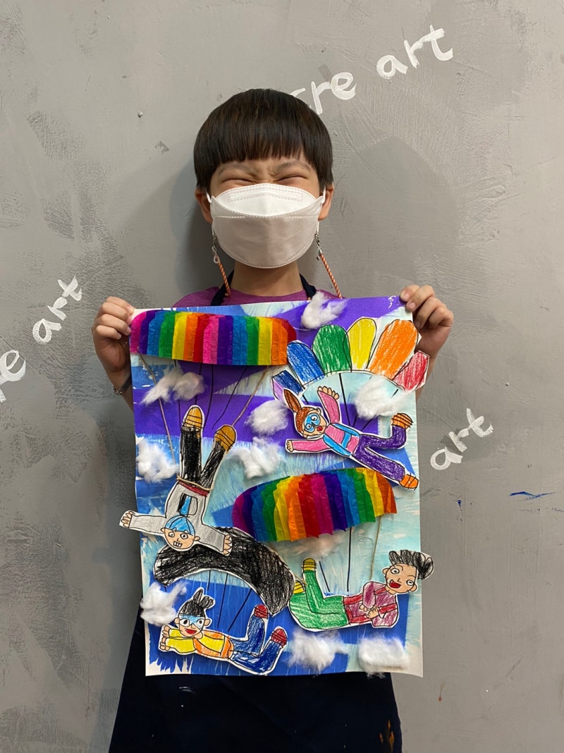 패러글라이딩 크라인 6·7세 수업 시흥시 배곧동 미술학원 창의미술 크리아트 네이버 블로그
