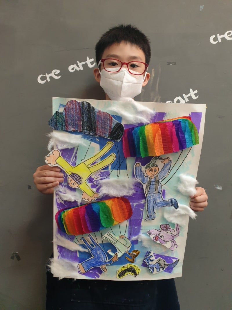 패러글라이딩 크라인 6·7세 수업 시흥시 배곧동 미술학원 창의미술 크리아트 네이버 블로그