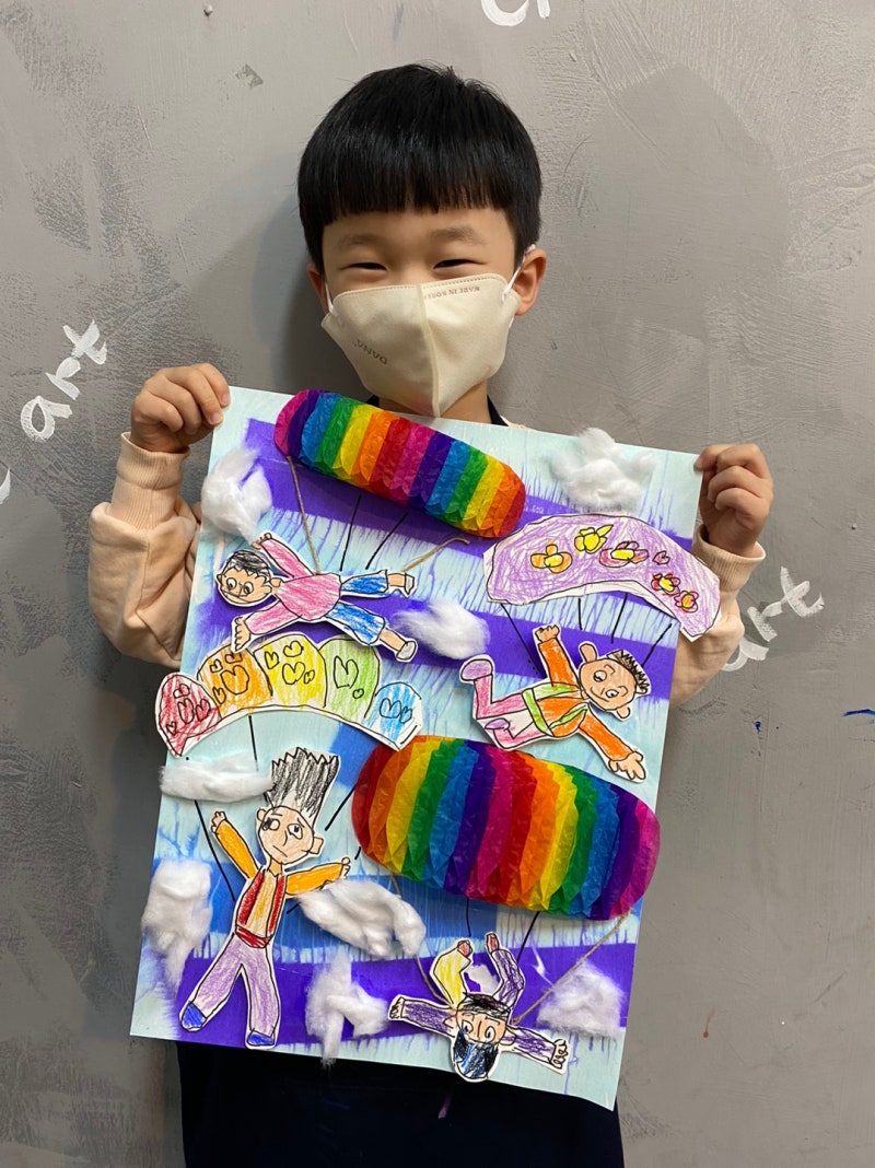 패러글라이딩 크라인 6·7세 수업 시흥시 배곧동 미술학원 창의미술 크리아트 네이버 블로그