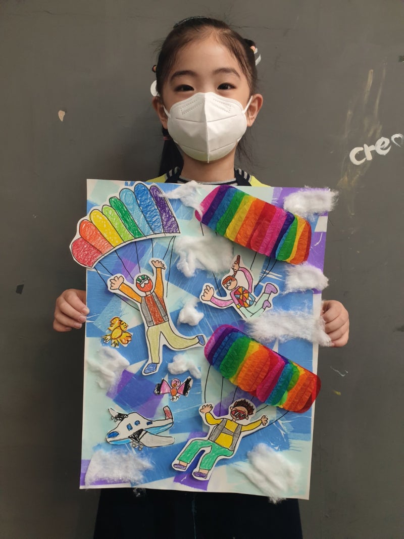 패러글라이딩 크라인 6·7세 수업 시흥시 배곧동 미술학원 창의미술 크리아트 네이버 블로그