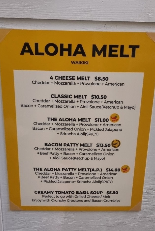 [하와이맛집] 치즈러버라면 꼭! 알로하멜트 ALOHA MELT WAIKIKI 가성비맛집 : 네이버 블로그