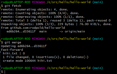 Git 기본기 다지기 8 - Pull, Fetch, Merge : 네이버 블로그