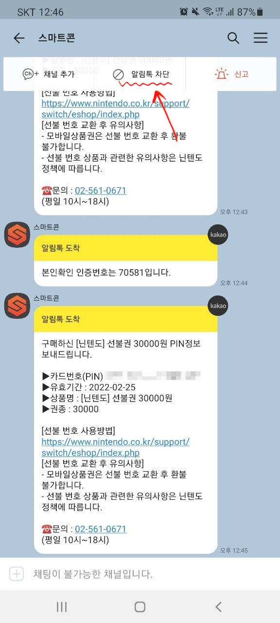 닌텐도선불번호 쉽게 구입하고 결제하는방법 카톡선물꿀팁 네이버 블로그