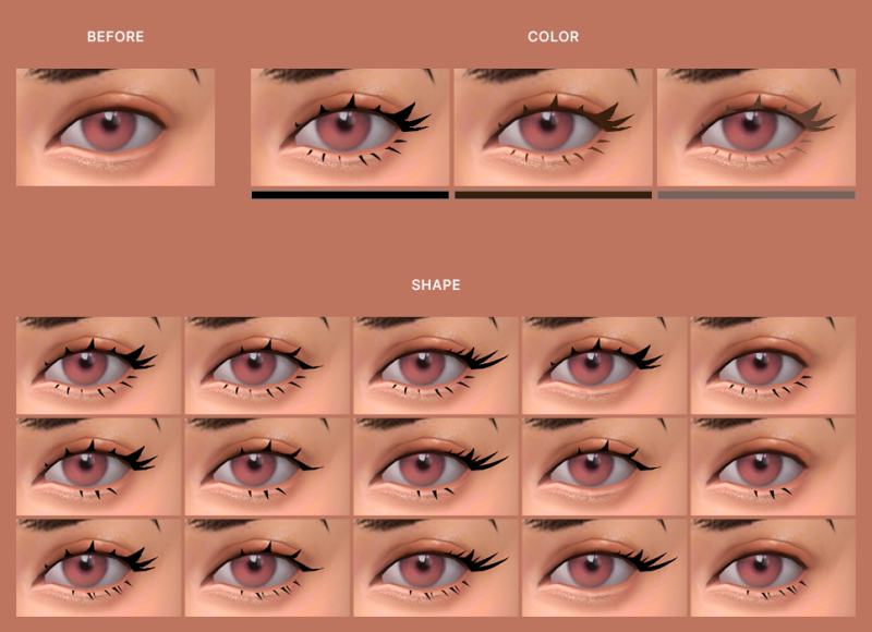심즈4 CC 3D 속눈썹 // MMSIMS Eyelash Maxis Match v4 : 네이버 블로그