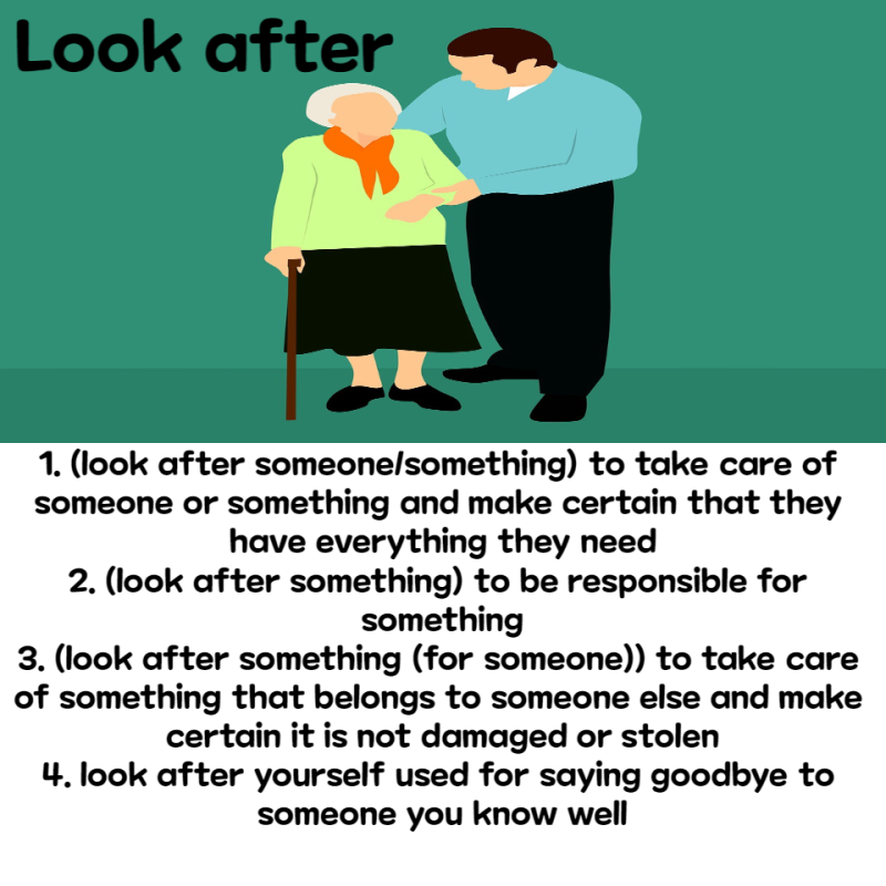 보살피다? "Look after" 뜻 제대로 알아보기! : 네이버 블로그