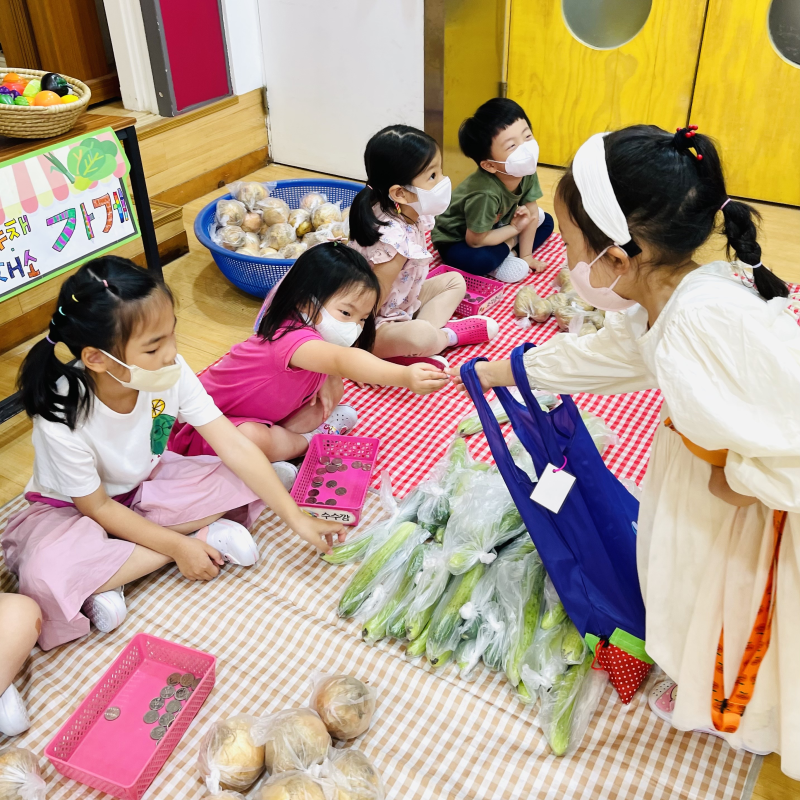 하나유치원 6월 6세 교육행사 「아나바다 시장놀이」 네이버 블로그