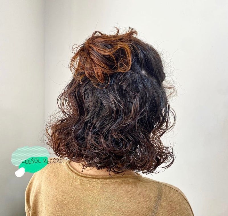 단발히피펌부터 중단발 긴머리 히피펌까지 묶었을때 예쁜 히피펌 총정리 이솔레코드에서 만든 히피펌 피치펌 으로 상콤하게