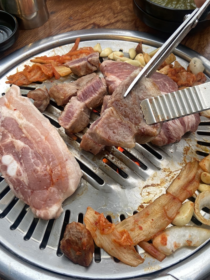육각고기 고속터미널 옥상공원 테라스에서 먹는 삼겹살 맛집 네이버 블로그