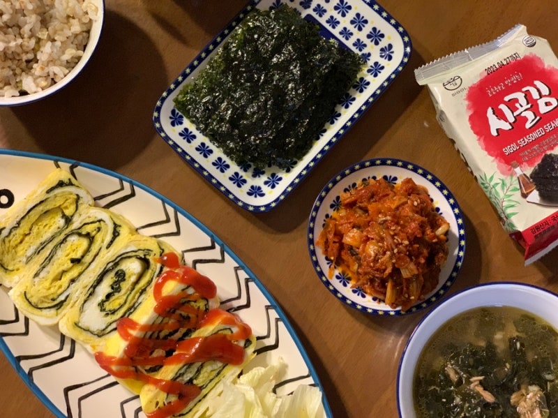 도시락김 맛있는 조미김 시골김 김계란말이 만들기 네이버 블로그