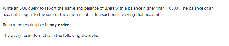 SQL 문제 37 - Bank Account Summary II LeetCode 1587 : 네이버 블로그