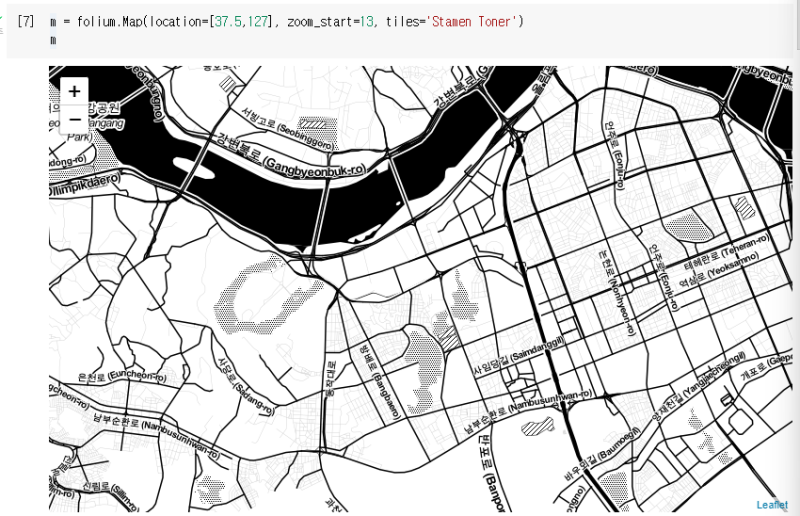 [Python] 파이썬 폴리움(folium) - 지도 시각화 라이브러리 : 네이버 블로그