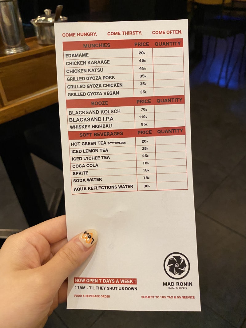 [발리/페티텐겟] 일본 라멘 'Mad ronin' 국물이 진한 매드 로닌 : 네이버 블로그