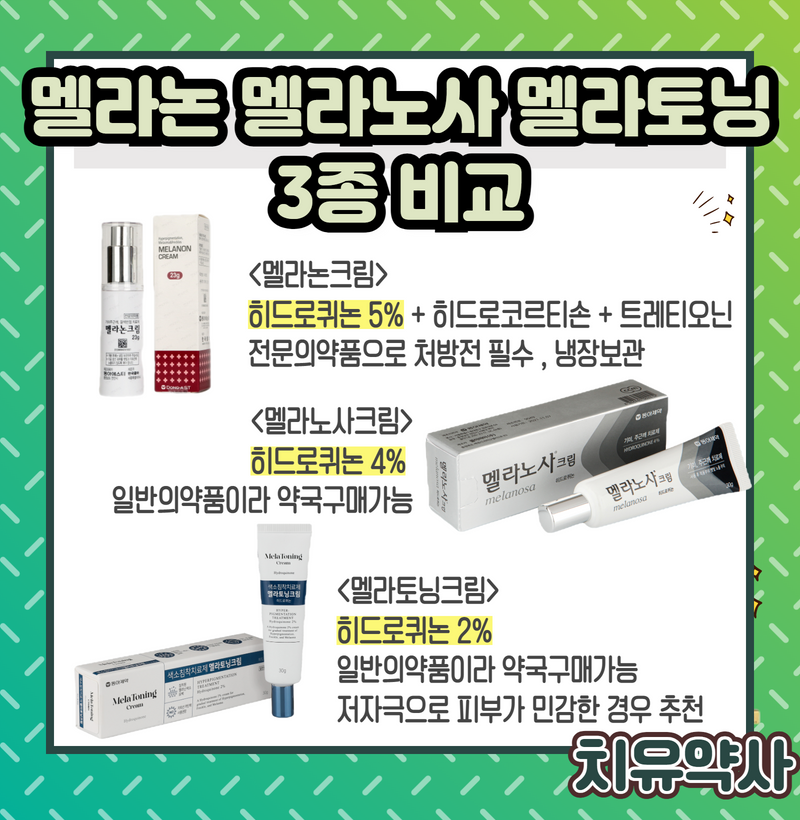 약사가 알려주는 멜라논크림 Vs 멜라토닝크림 Vs 멜라노사크림 무슨차이 사용법 효과 가격 부작용 비교 네이버 블로그
