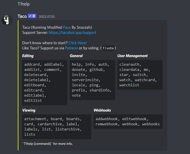 Taco-Bot, Trello 협업 툴 세팅 : 네이버 블로그