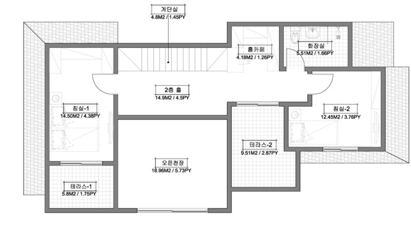 [ 전원주택 설계 ] 50평 모던 전원주택 (M5301-B) : 네이버 블로그