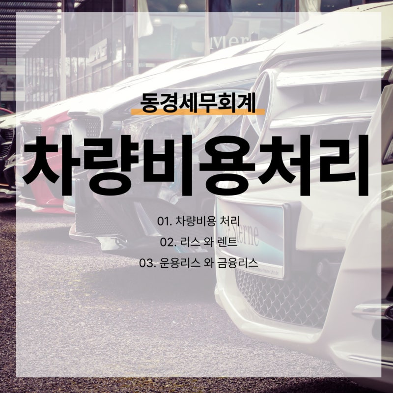경기고양파주금릉 세무사 차량 비용처리 네이버 블로그