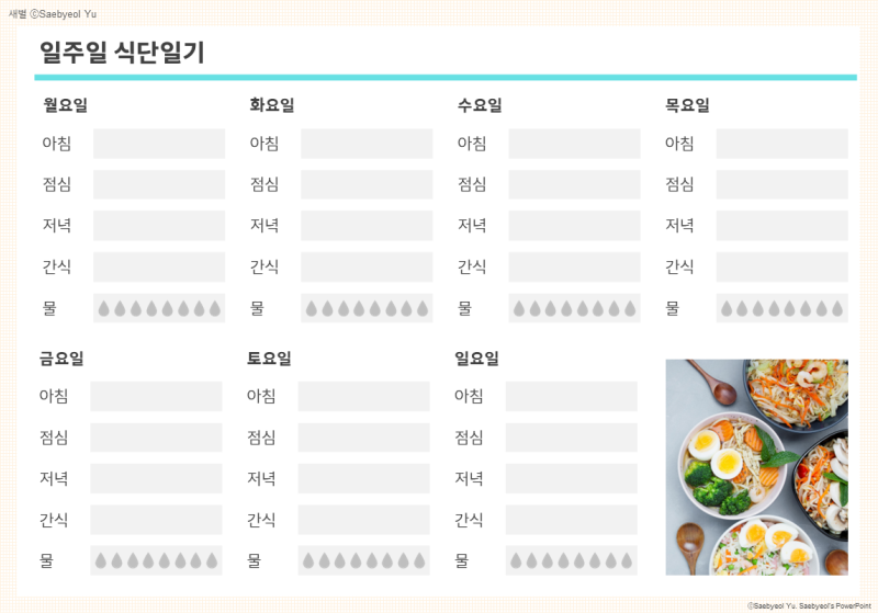 무료 굿노트 템플릿 굿노트 속지 식단일기 삼성노트 Pdf 양식 새별 굿노트 네이버 블로그