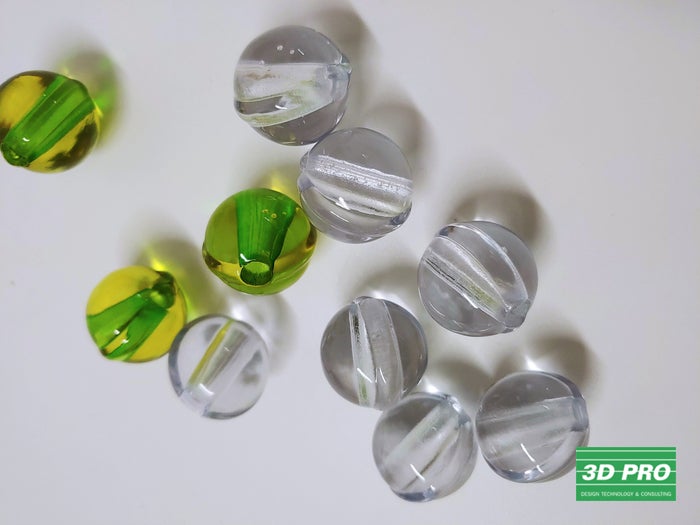 투명 염색 구슬 출력물을 3d프린터로 제작 3d 프린터 시제품 출력대학생 졸업작품 Sla 레이저 방식abs Like 레진 소재쓰리디프로3d프로3dpro