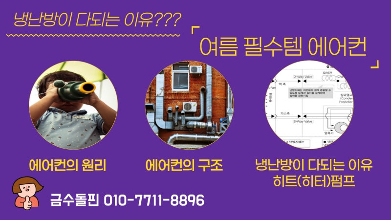 에어컨 원리 구조 어렵지 않아요~ 냉난방이 다되는 이유 냉난방전환 히트펌프원리 히터펌프 4방밸브 네이버 블로그