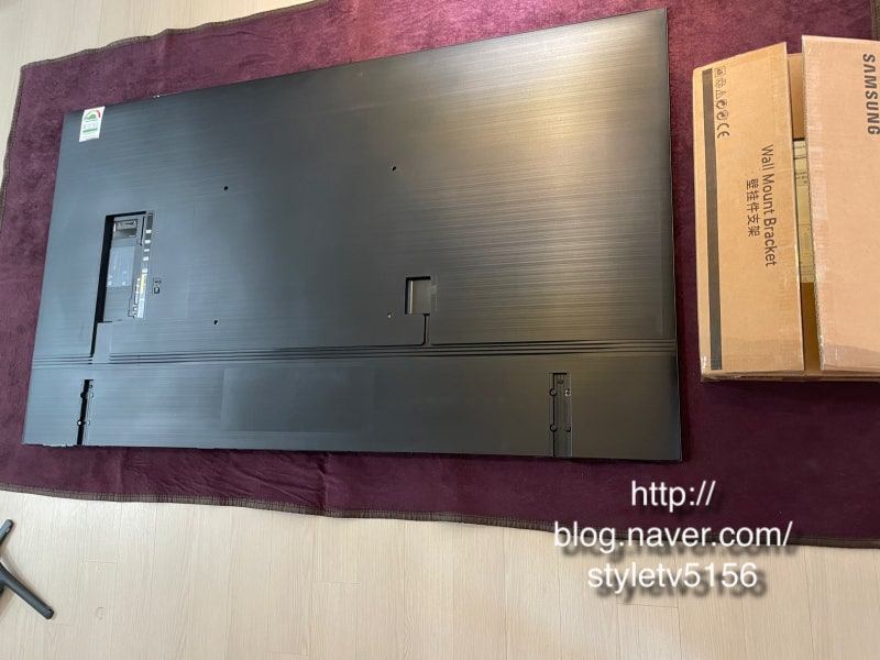 사운드바 무타공 벽걸이 브라켓 설치 선없는 벽걸이 티비 설치 Kq85qb65afxkr Kq65qa67afxkr