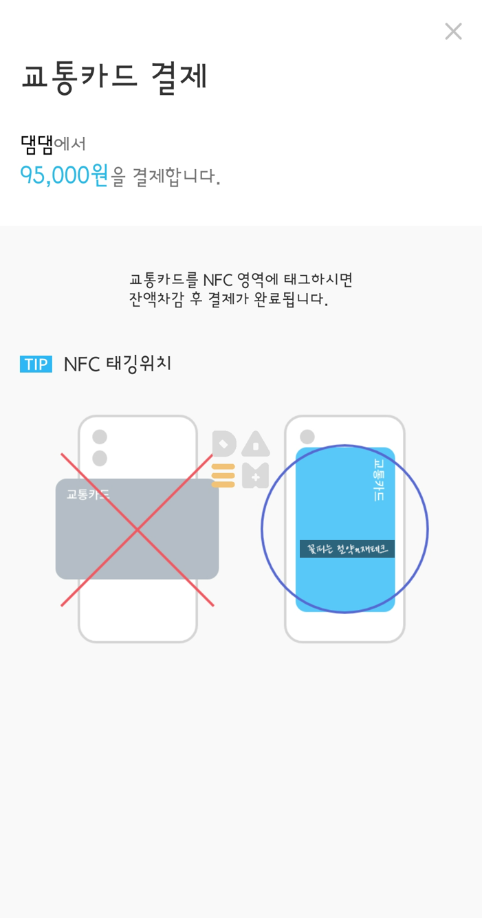더모아 카카오뱅크 신한카드 활용 티머니 실물 카드 금액 → 댐댐 교통페이 충전 전환 네이버 블로그