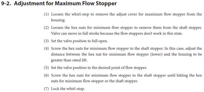 mechanical stopper (valve travel stop) 이해 : 네이버 블로그
