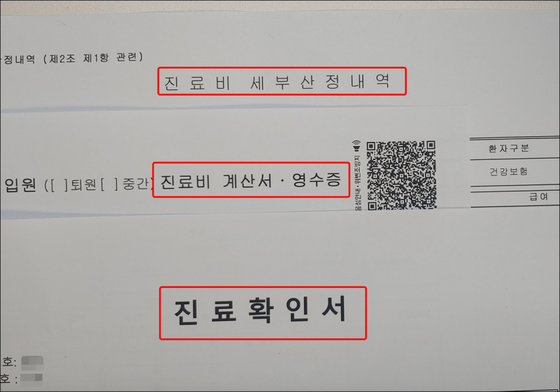 삼성생명 보험금청구 서류 영수증 진료비 세부내역서 인터넷발급여부 네이버 블로그