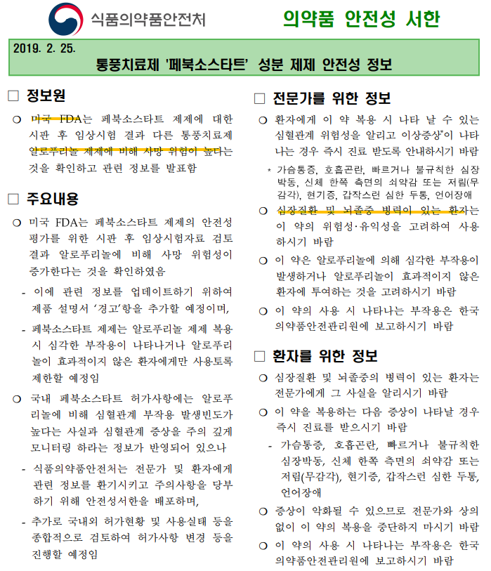 콜킨정 페브릭정 자이로릭정 급성 통풍과 만성 통풍에 먹는 상황 약 효과 부작용 비교 등 네이버 블로그