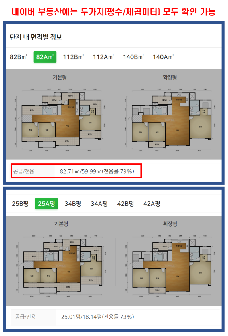 면적 평수 계산 간단하게 하는법 네이버 블로그