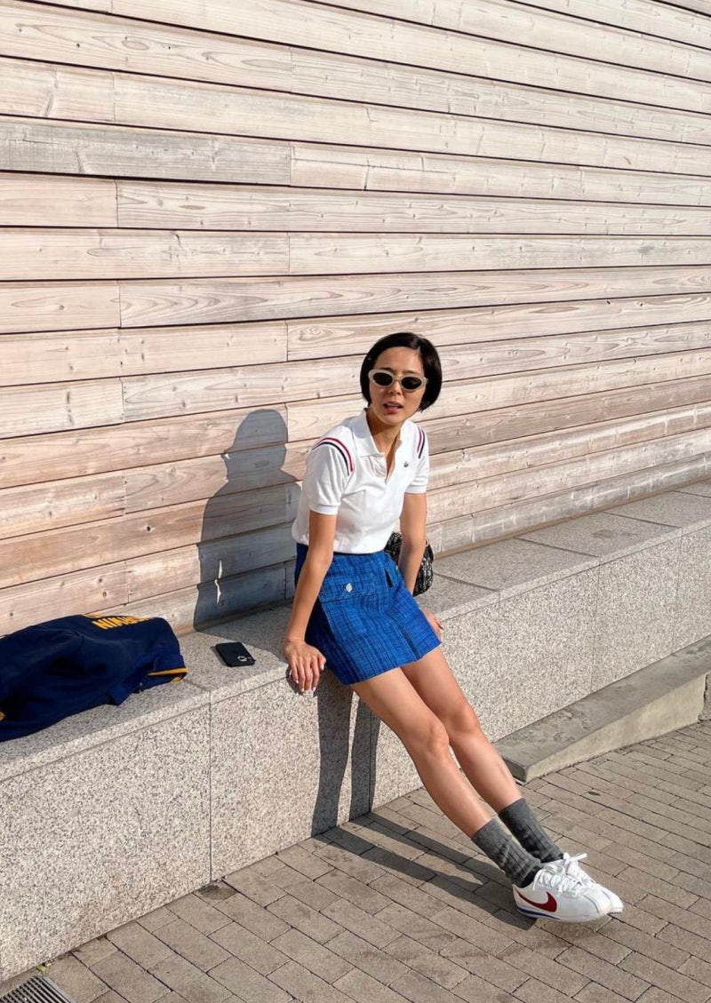 김나영 패션 나이키 코르테즈 운동화 추천 코디 주목 네이버 블로그