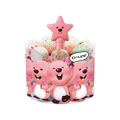 베스킨라빈스X잔망루피, ‘트윙클 잔망루피’ 베라 아이스크림 생일 케이크 후기 (ft.아이스크림 맛 종류 정보) 🎂 : 네이버 블로그