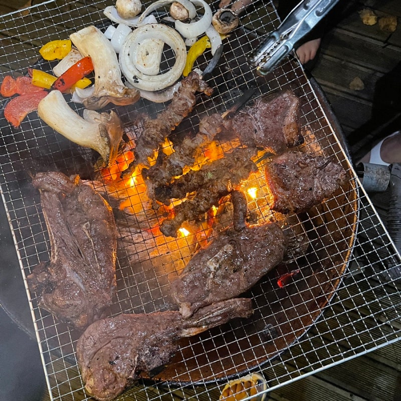 블챌 캠핑 고기로 양고기 양갈비 숄더랙 양마호크 가져가봤는데 맛있어서 추천 네이버 블로그