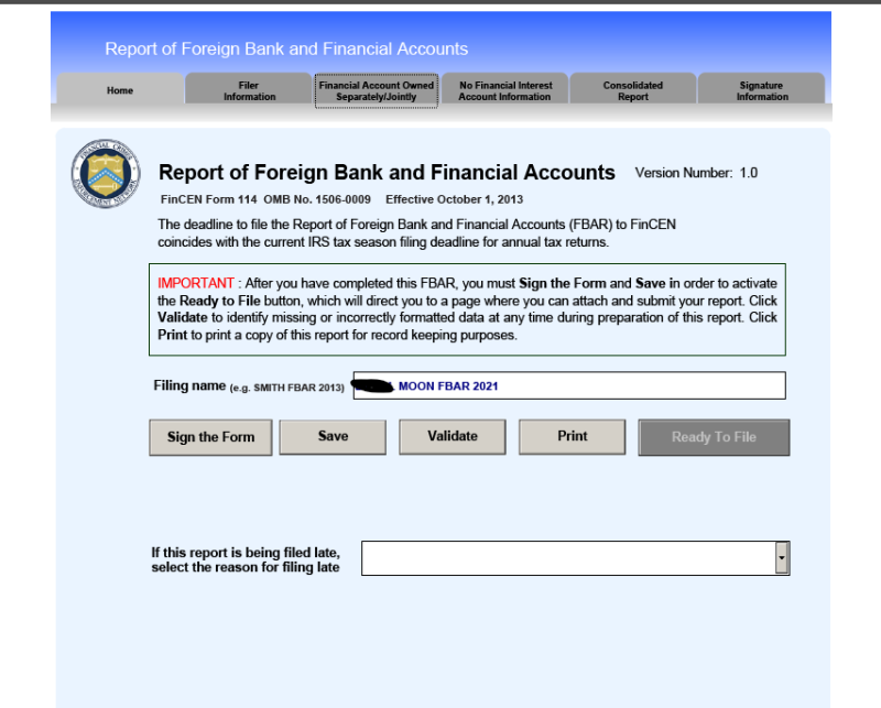 FBAR 작성 후기/ 셀프 신고 (2021년도꺼 신고) : 네이버 블로그