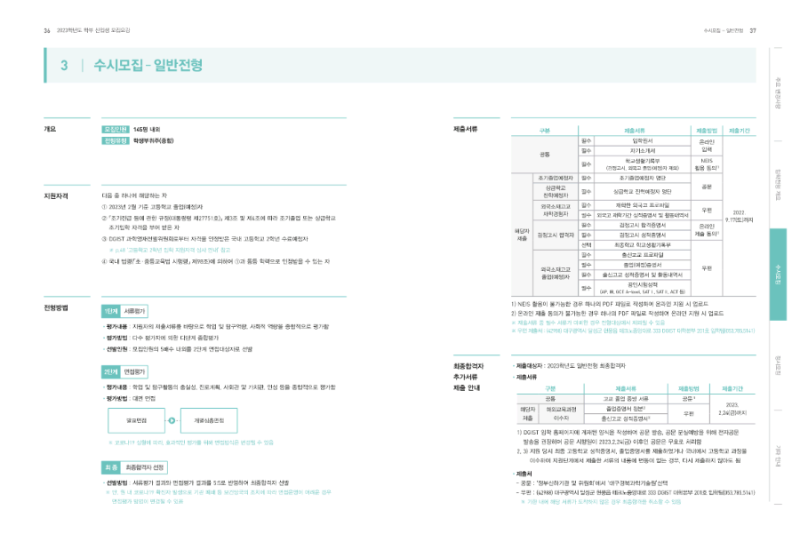 디지스트입결 Dgist 입시결과및 수능등급컷 대구경북과학기술원 2023학년도 신입생 모집요강 수시정시 면접 네이버 블로그