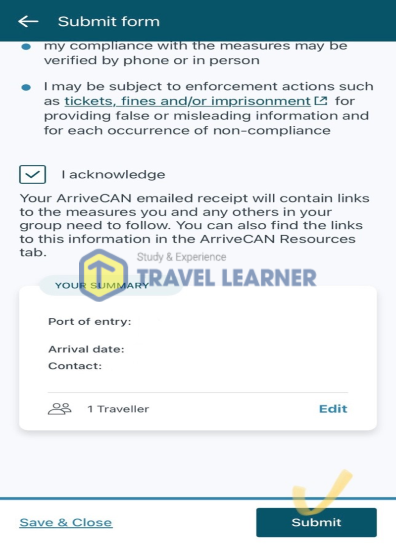 [캐나다 유학원 트래블러너] 캐나다 입국 시 필요한 ArriveCAN 어라이브캔 등록 방법 안내 - 2022년 8월 최신 버전 ...