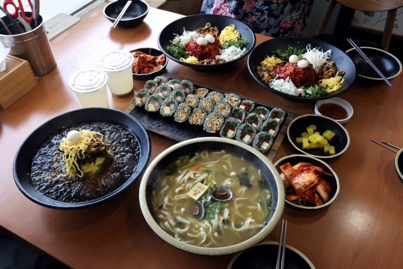거제 학동 배말칼국수김밥 톳김밥 땡초김밥 먹방 후기 네이버 블로그