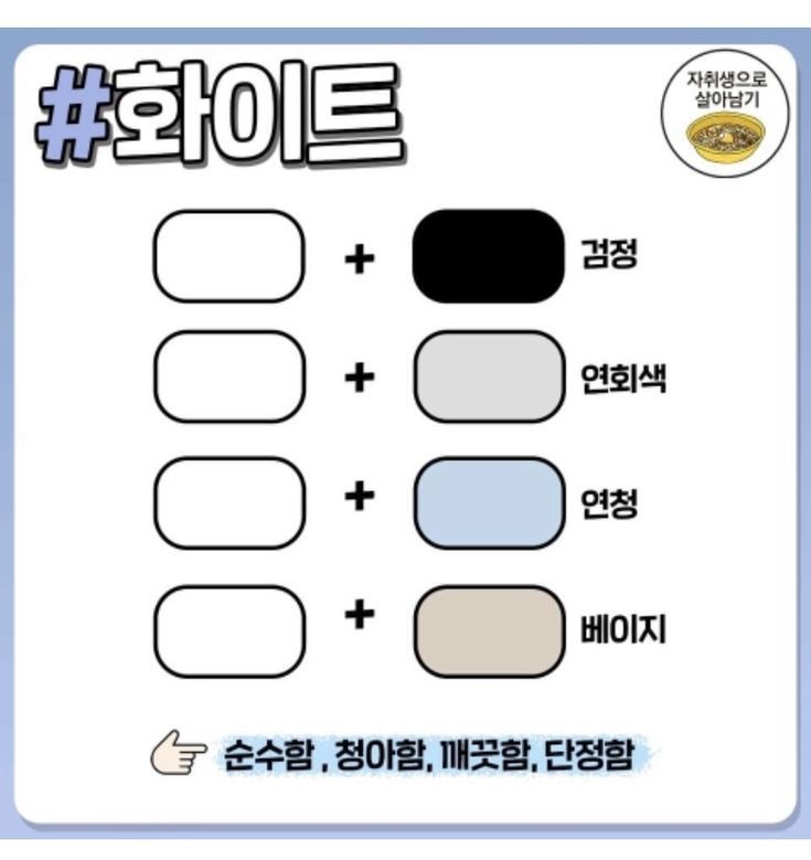 옷 색깔 조합표 L 상하의 색조합 맞춰서 옷 잘입는 법 꿀팁 Feat코디짤 네이버 블로그