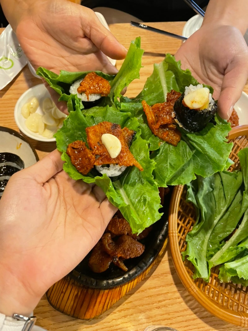 전주 오원집 연탄구이 김밥을 함께 쌈싸먹는 전주 현지인 맛집 네이버 블로그