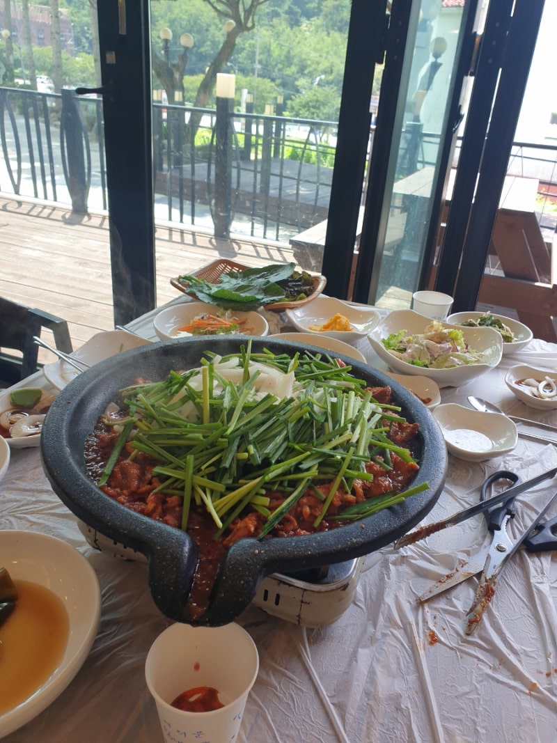 대구 팔공산 맛집 팔공유황오리 야유회족구장단체모임 장소 추천 주차장완비 네이버 블로그