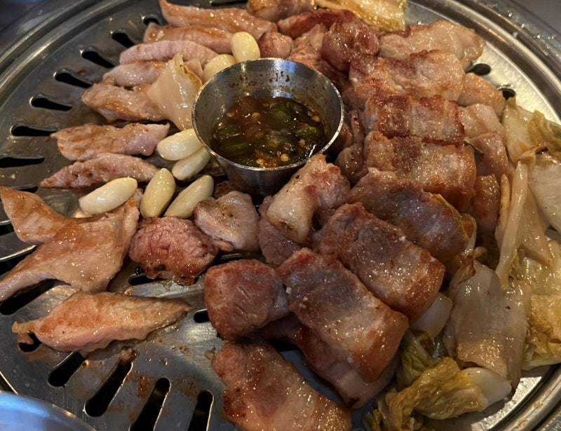 명지 신상 돼지고기 맛집 다 구워져 나오는 고깃집 부산댁 네이버 블로그