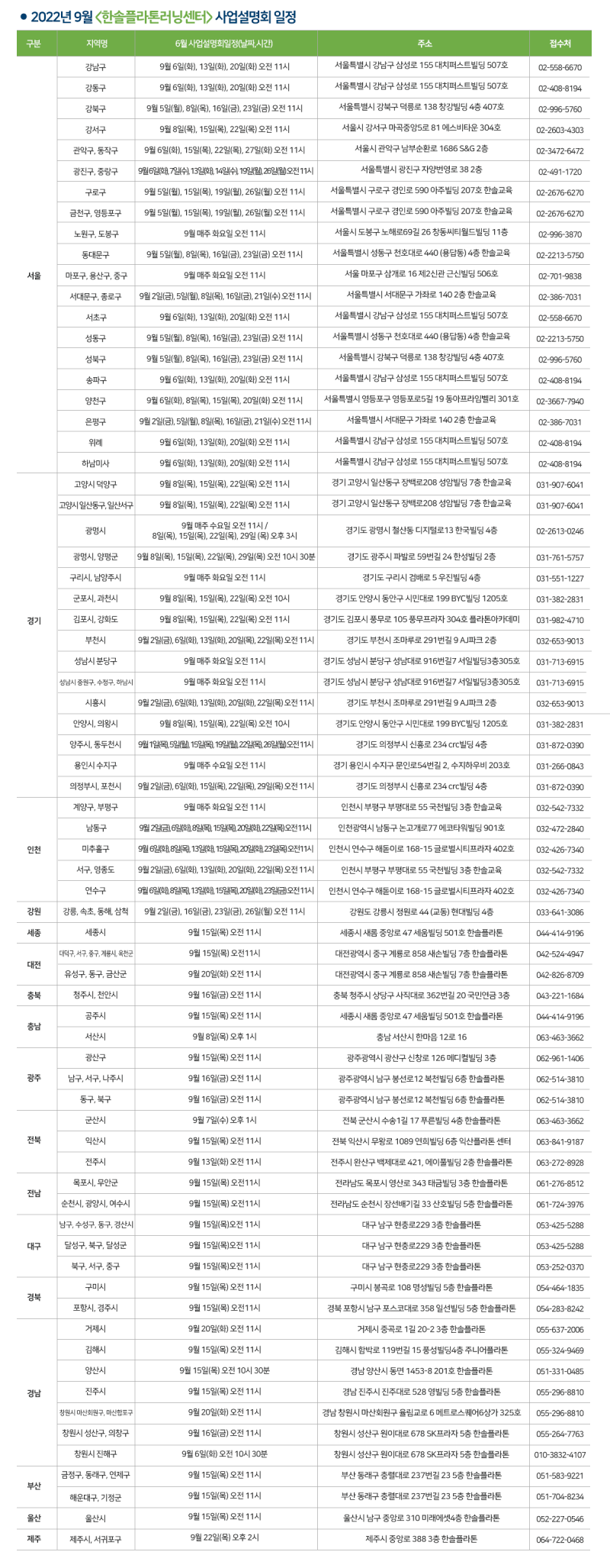 공지 초등 교과학습 공부방 2022년 9월 사업설명회 일정 안내 네이버 블로그