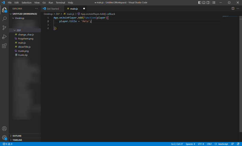 메타버스 젭 스크립트 zep script 왕초보 가이드 - 캐릭터 타이틀 바꿔주기 by.크리쌤 : 네이버 블로그