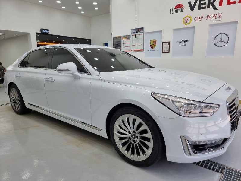 제네시스 EQ900 화이트 루마버텍스 900/700으로 완벽하게 재썬팅완료~!! [대구 수성구 탑플레이스] : 네이버 블로그